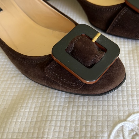 Claudia Ciuti | Shoes | Brown Suede Buckle Pumps M 112 Heel Euc Claudia ...